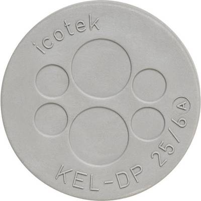 Icotek KEL-DP 50/18 Piastra Passacavo Ø (max.) 12 Mm Gomma Grigio 1 Pz ...