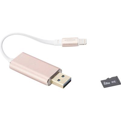 Card Reader Usb Ednet USB 3.1 Lightning Rosa Oro [31522]