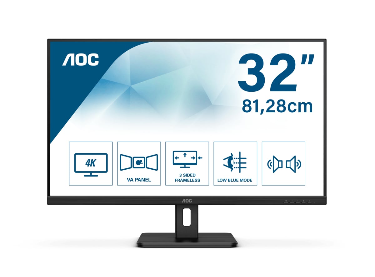 Monitor Led 32" Aoc E2 U32E2N 4K Ultra HD 3840x2160p Classe G Nero