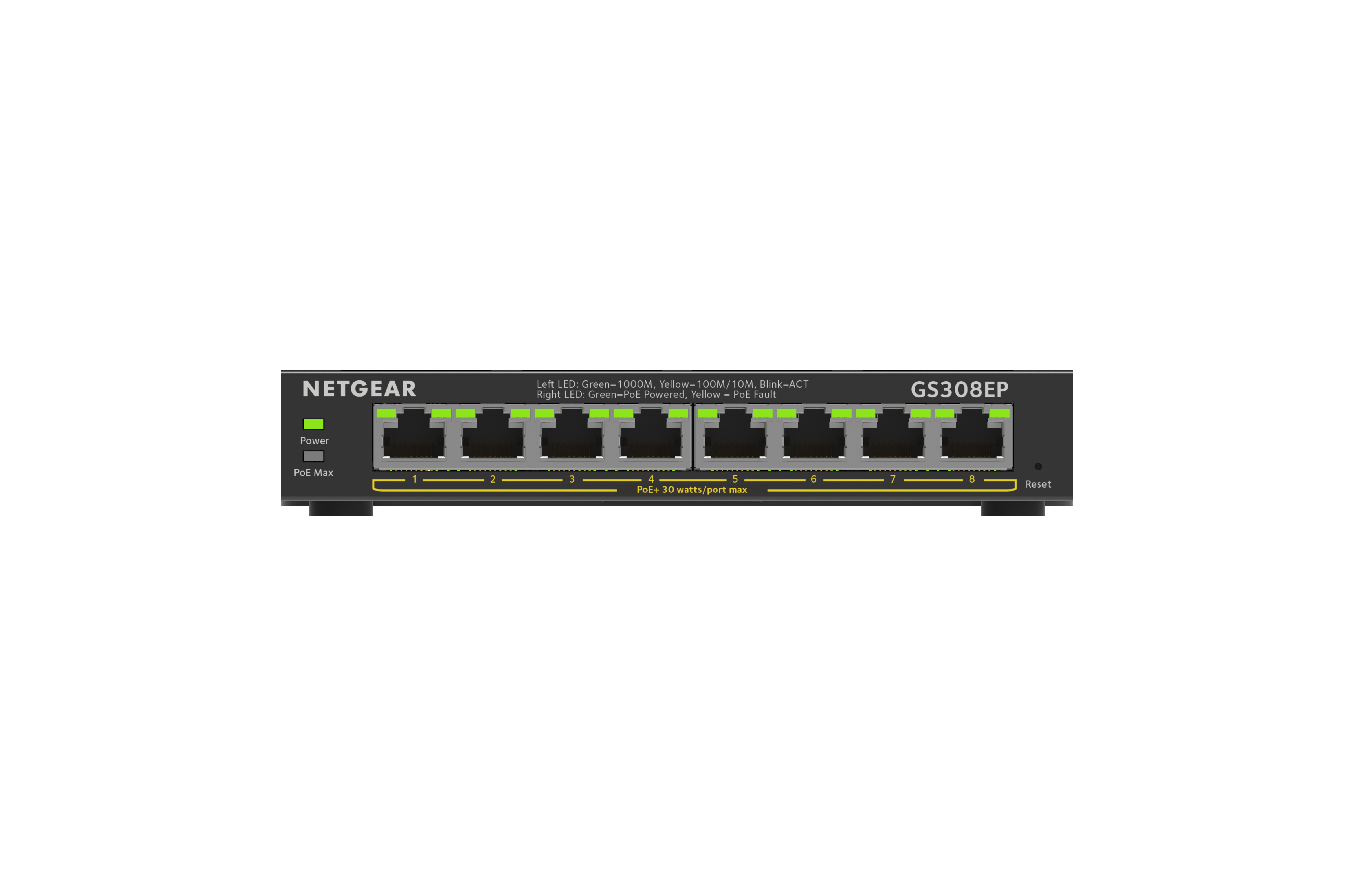 Switch Netgear GS308EP-100PES 8 Porte 10/100/1000 PoE+ [NTG]