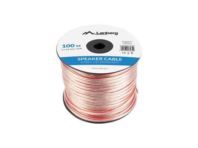 Cavo Per Altoparlante Lanberg SC-2X10-10CC-1000-TR 2x1.0 100m ...