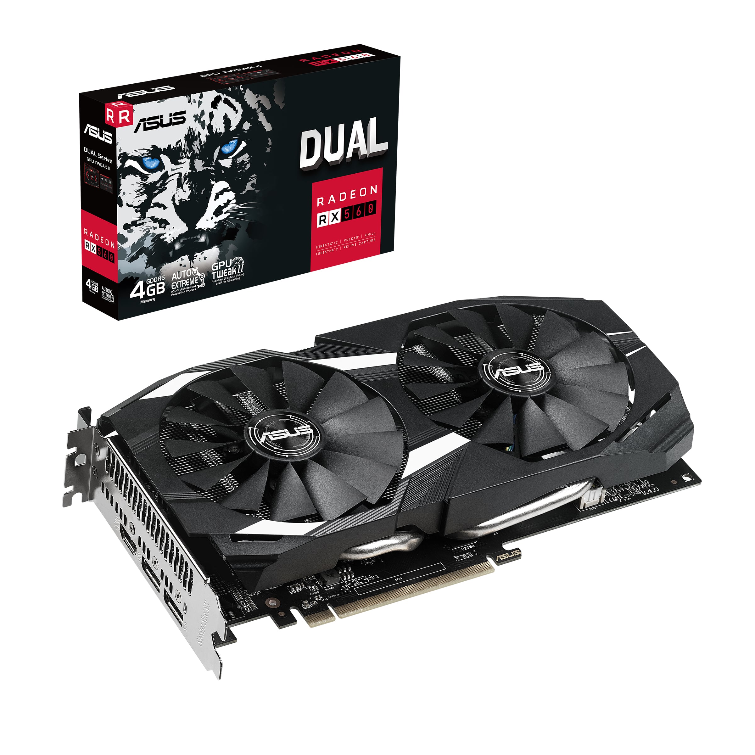 Scheda Video Amd Asus DUAL-RX560-4G GDDR5 RX 560 4GB [90YV0HG0-M0NA00]