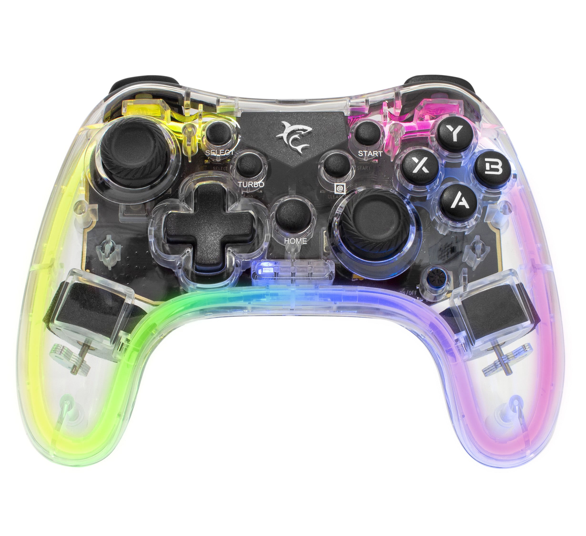 Controller White Shark Joypad RGB Led E Doppia Vibrazione Wireless ...