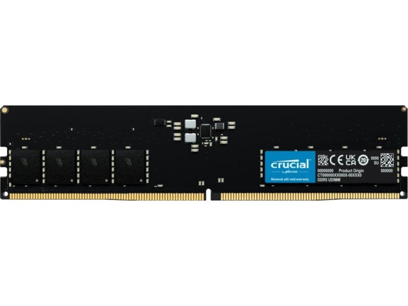 Ram DIMM DDR5 16GB Crucial 5200MHz CL42 Nero [SACRC501652VR10]