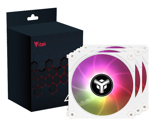 Ventole 120x120 Itek UW12 ARGB Bianco 3pz [ITCFAK3UW12W]