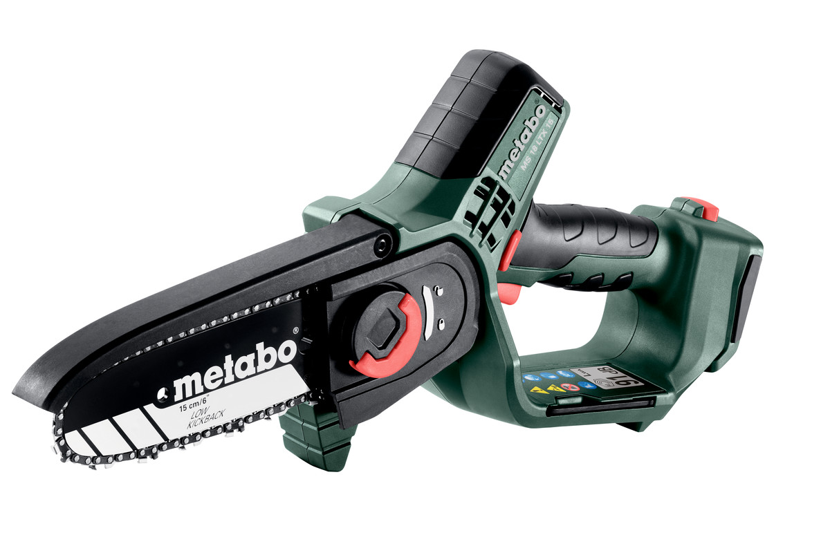 Motosega Metabo MS 18 LTX 15 A Batteria 15cm Verde [600856850]