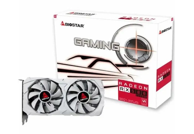 Scheda Video Amd Biostar RX580 8GB GDDR5 256bit Bianco [VA5825RQ82]