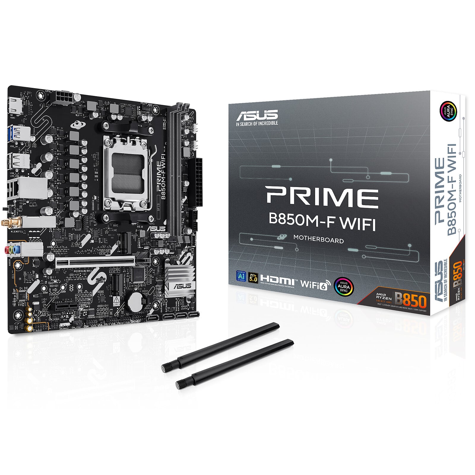 Scheda Madre Amd Asus Prime B850M-F WiFi AM5 MATX 2x DDR5 Nero ...