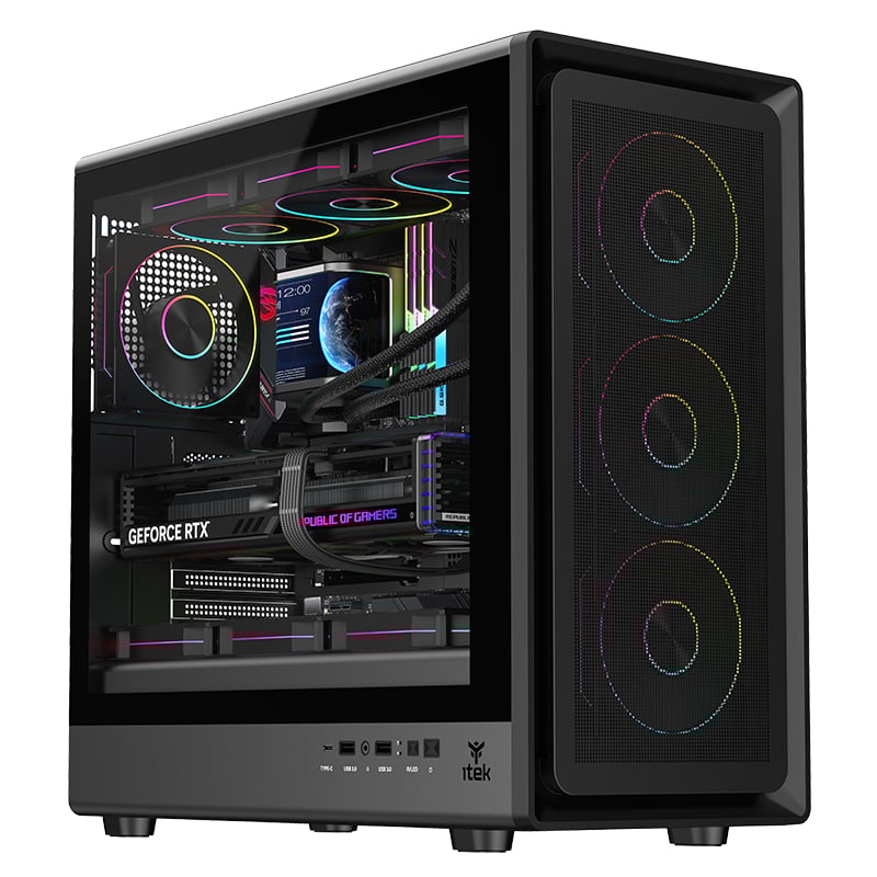 Case Itek Meshcore 36B Midi-Tower ATX/mATX Nero [ITGCAMC36B]