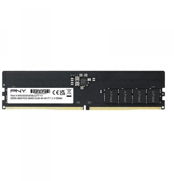 Ram DIMM DDR5 1x8GB Pny MD8GSD55600-SB 5600MHz CL40 Nero [SAPNY50085600SB]